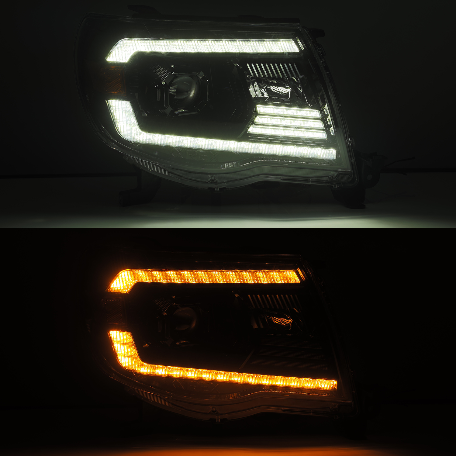 POLISHED BLACK PROJECTOR HEADLIGHTS FOR 05-11 TOYOTA TACOMA PRERUNNER ...